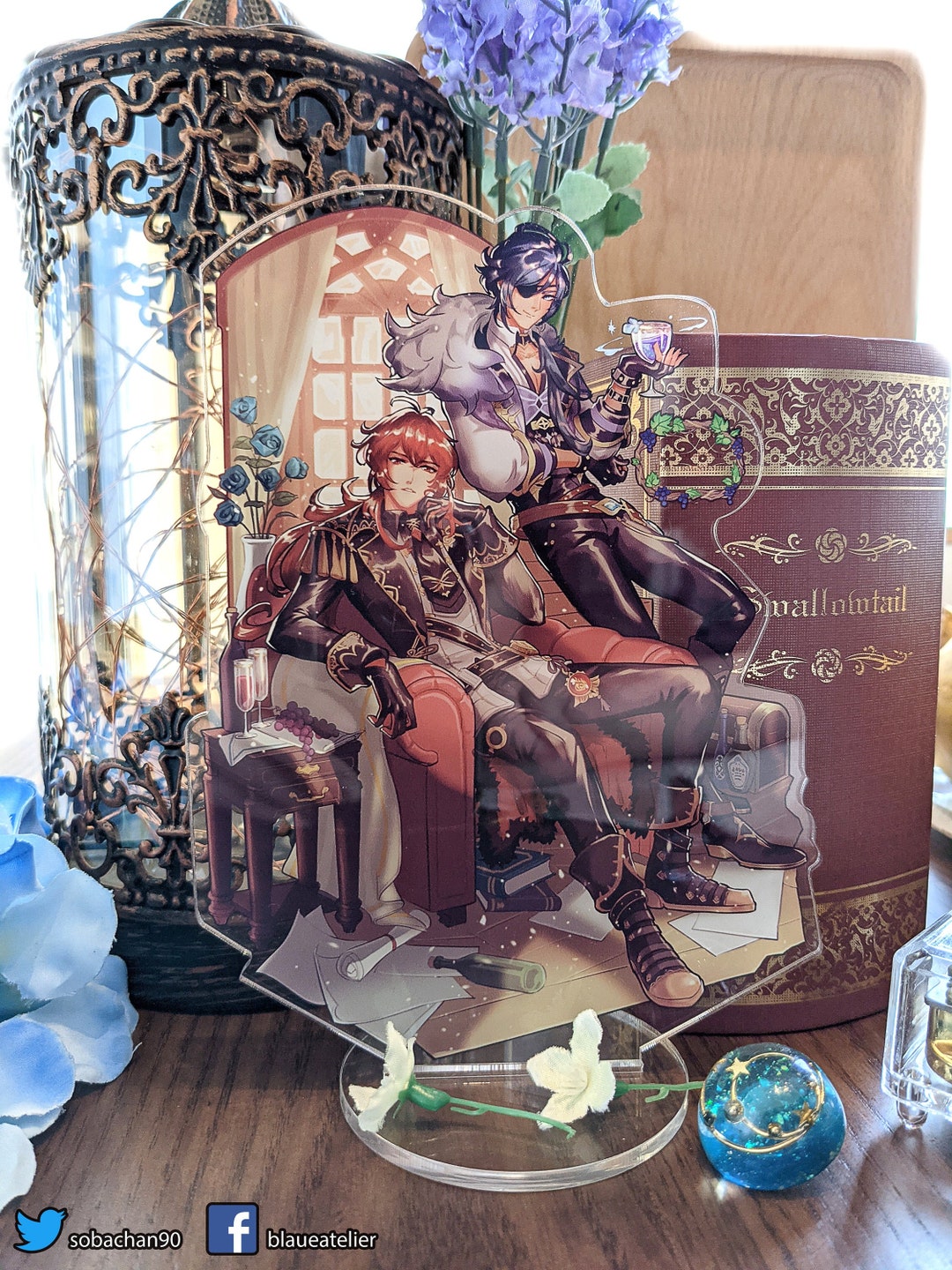 Kaeya & Diluc Acrylic Standee - Genshin Impact Fan-made Merchandise ...