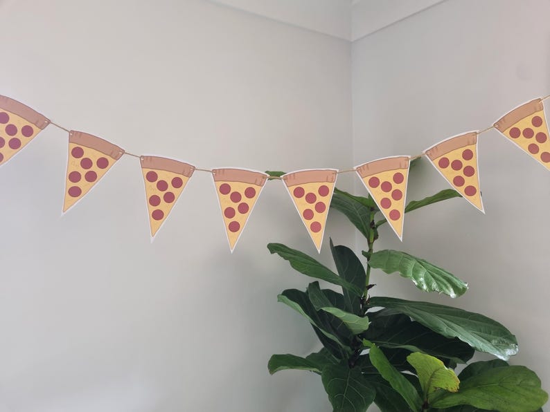 Pizza Party Bunting: Kids Printable Decoration (instant Download) - Etsy