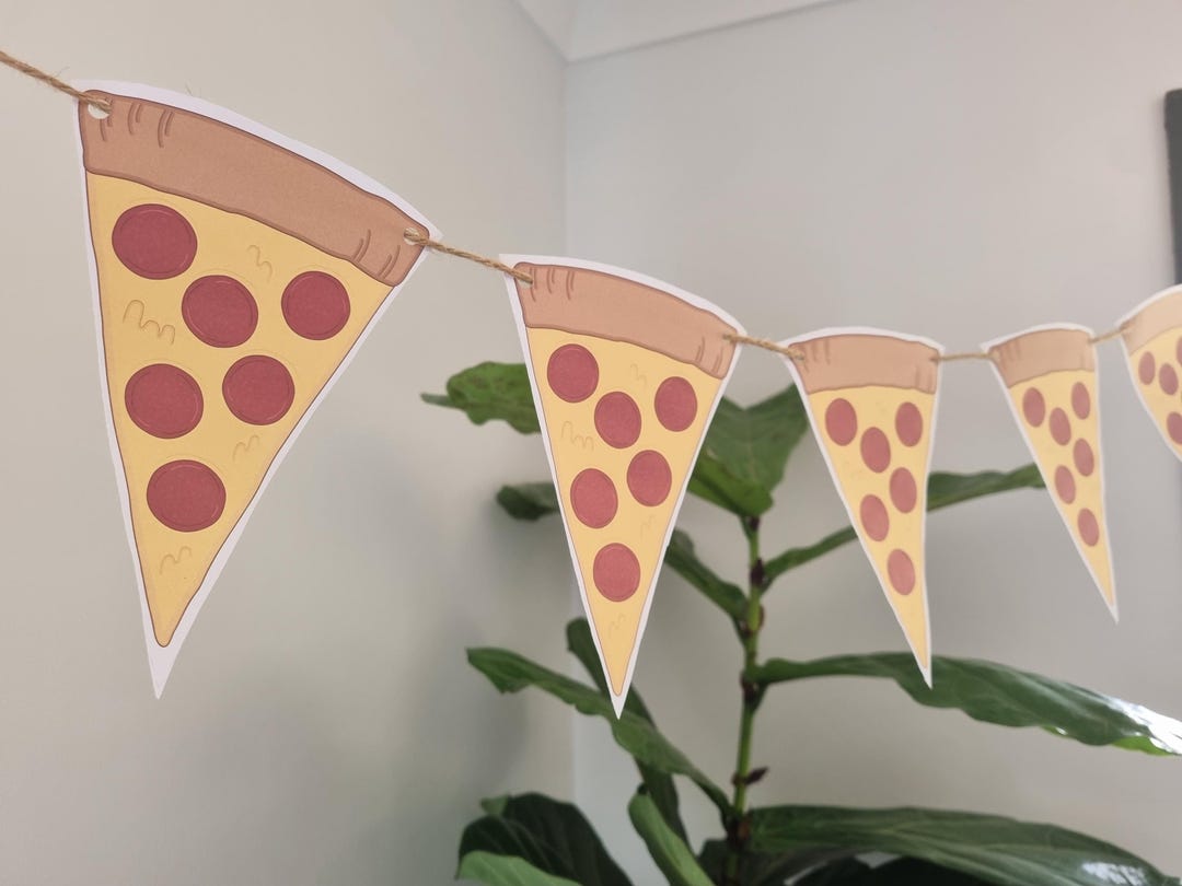 Pizza Bunting, Instant Download, Kids Party Bunting, Children's Party ...