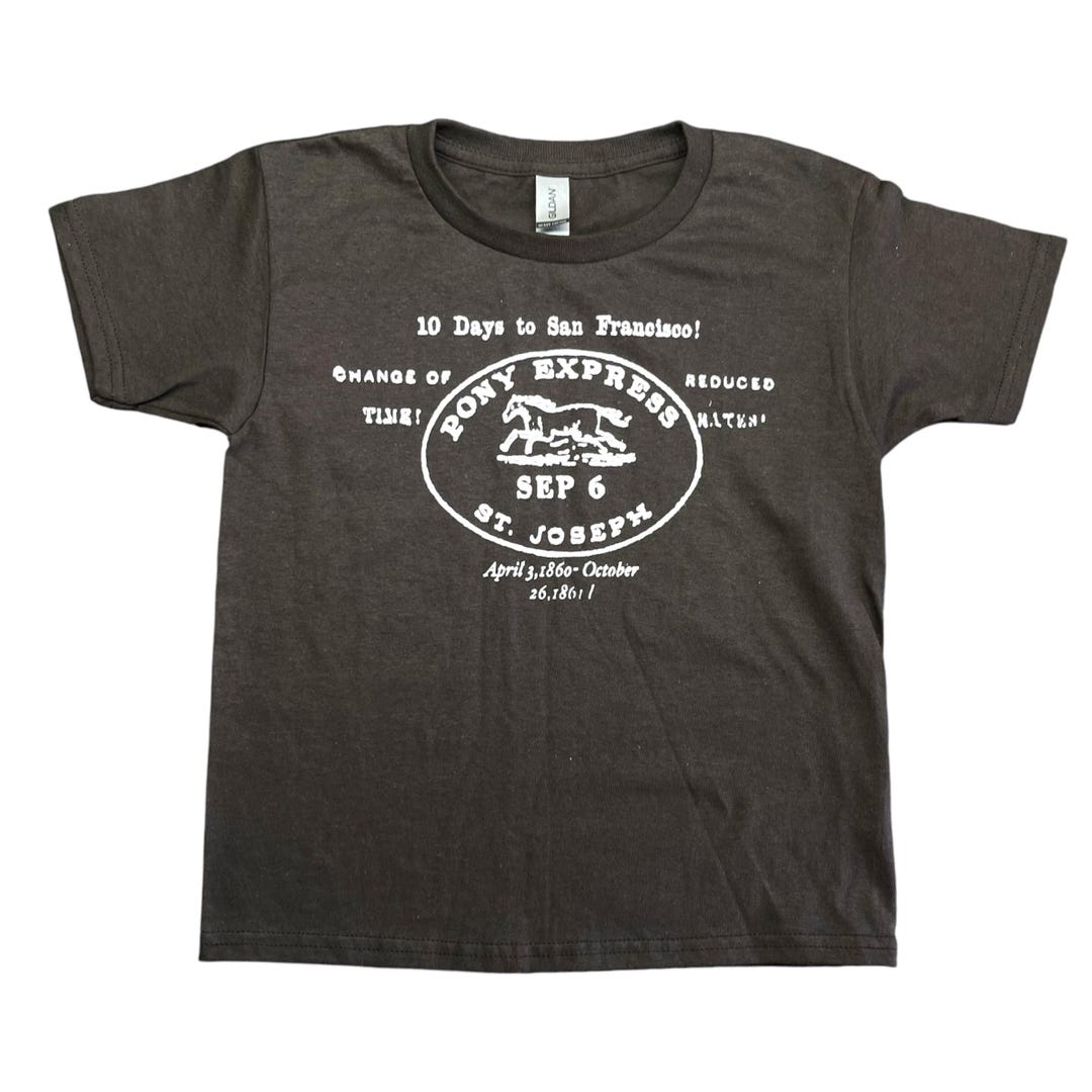 Retro Pony Express T-shirt: Handmade Screen Print Retro Baby Tee - Etsy