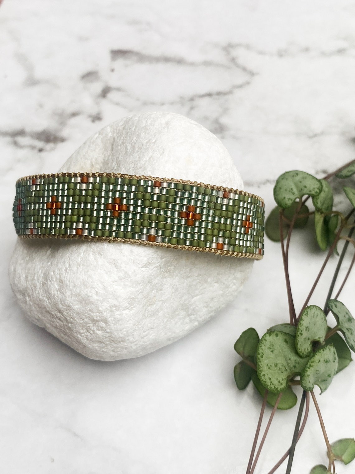 Two Bracelet Stackable Set Beaded Boho Wide Bracelets - Etsy