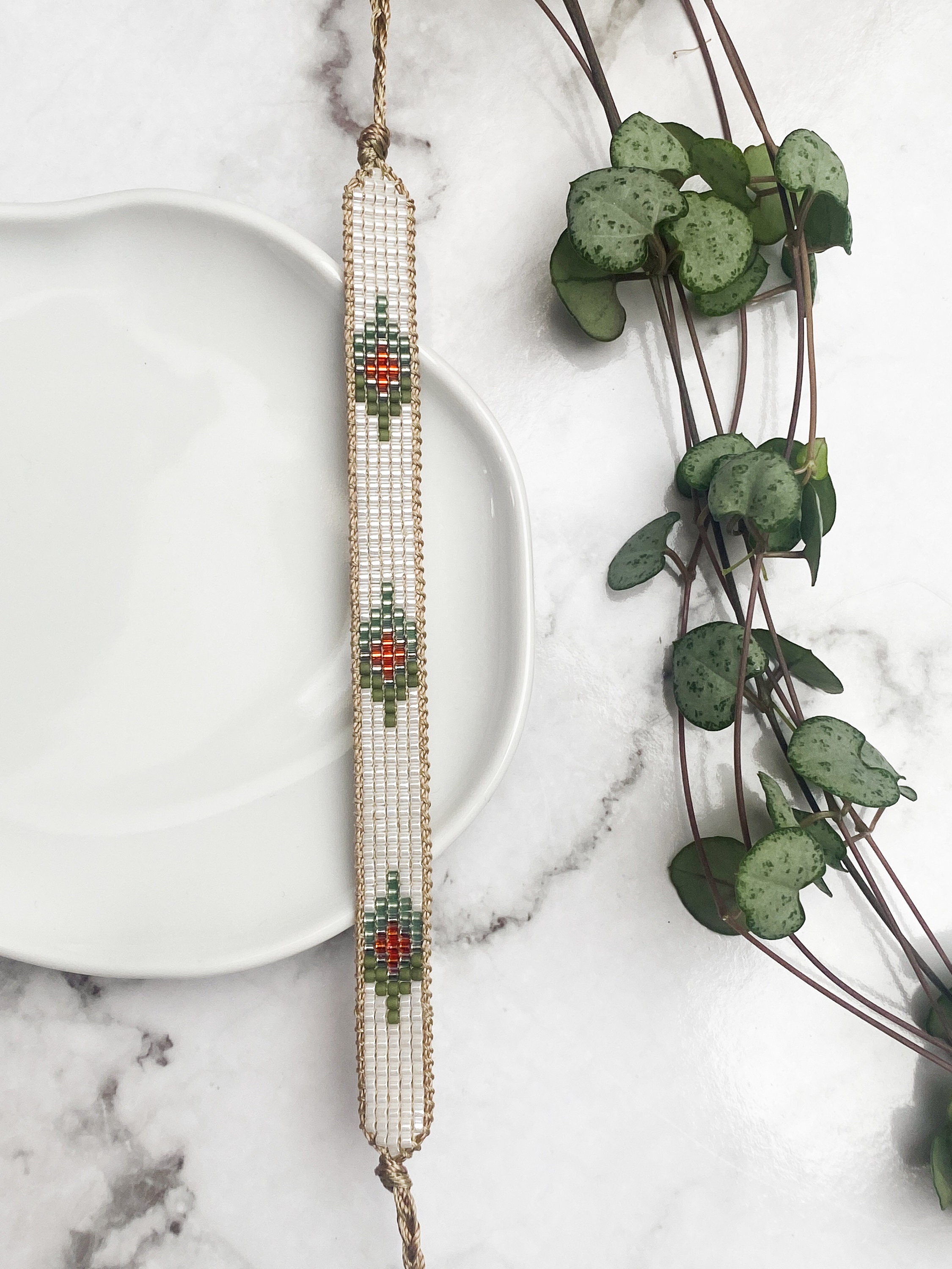 Two Bracelet Stackable Set Beaded Boho Wide Bracelets - Etsy