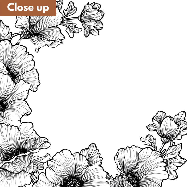 Desenho de flores para chapéu com pirografia, estêncil para chapéu ...