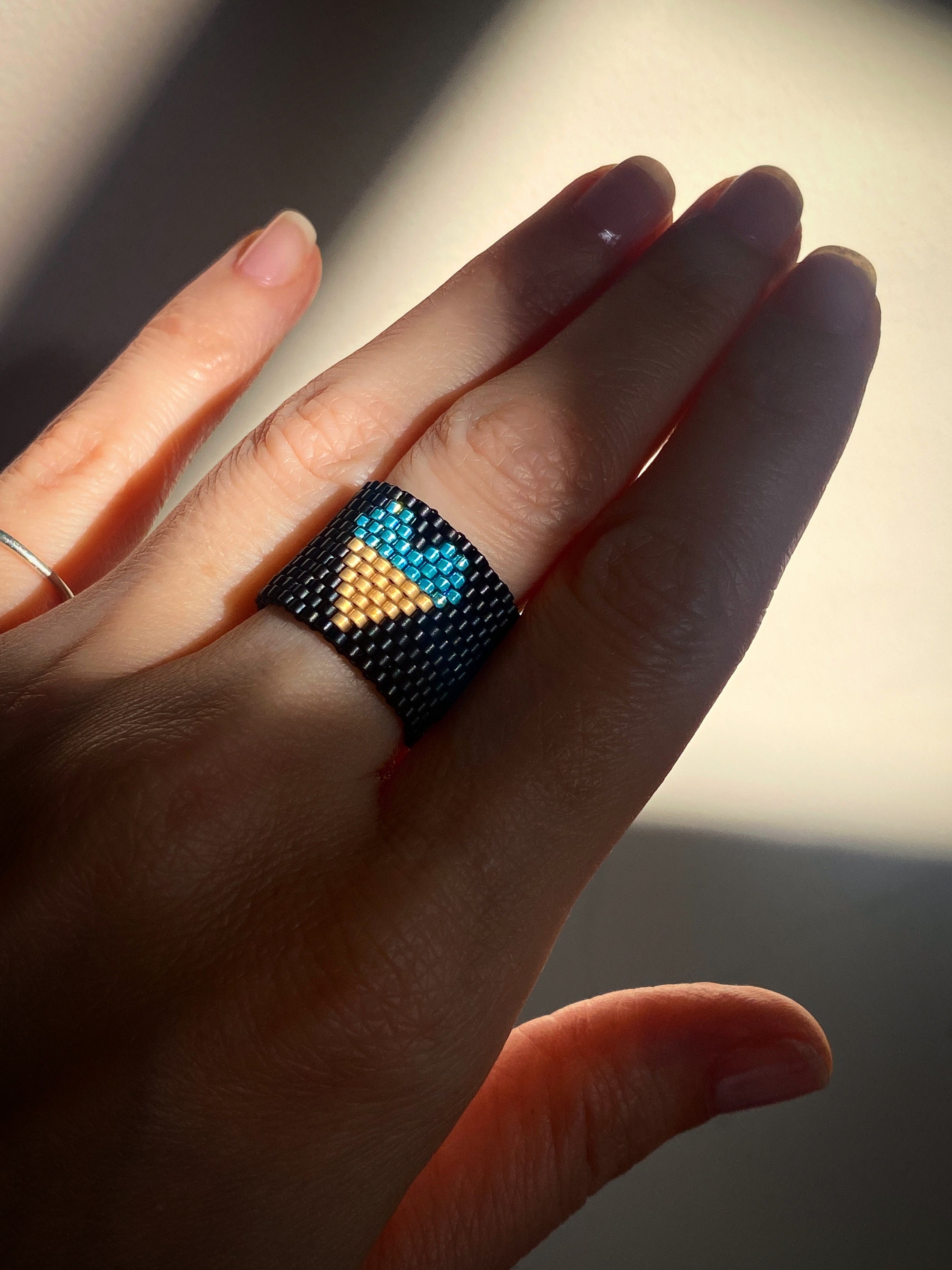 Ukrainian Flag Ring, Patriotic Ukraine Blue Yellow Ring, Ukraine ...