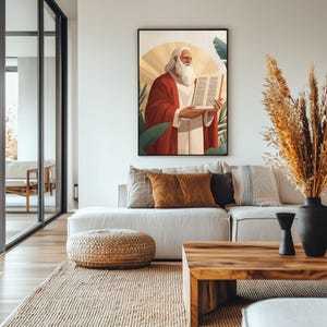 Moses Ten Commandments Wall Art, DIGITAL PRINT Bible Art, Christian ...