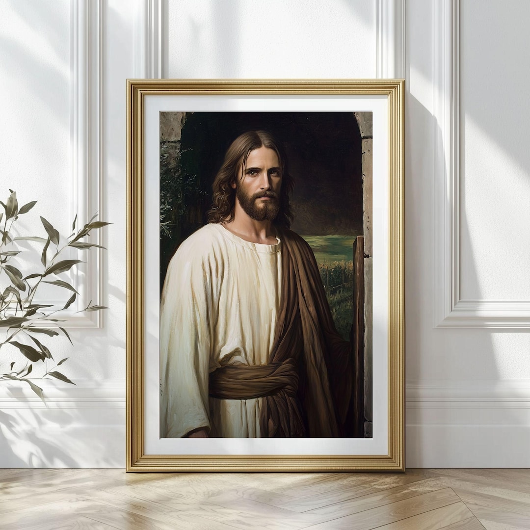 Jesus Christ at the Door Wall Art, Let Him in Bible Art, Christian Wall ...