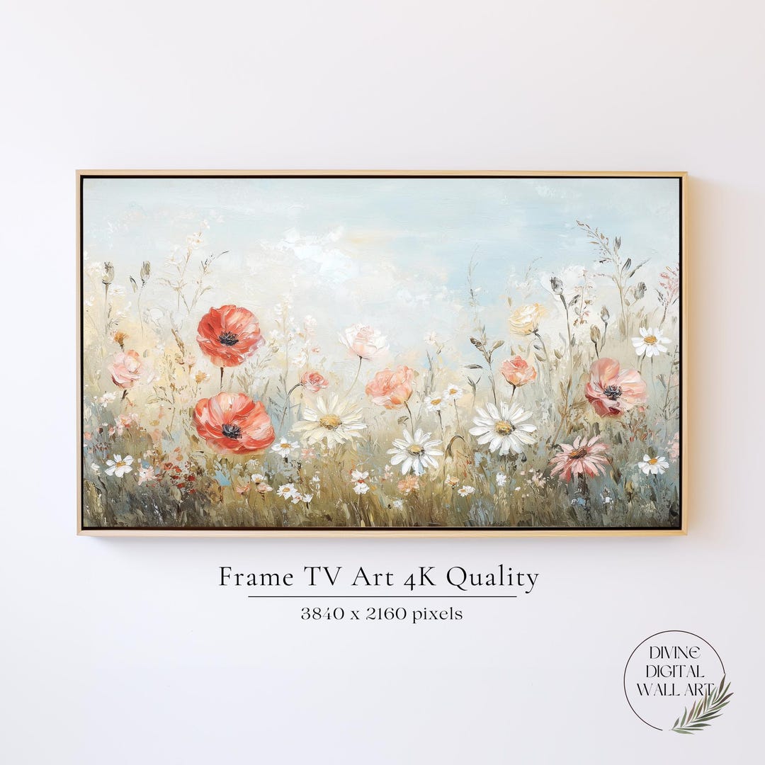 Summer Wildflowers Flowers Frame TV, Spring Art Frame TV, Samsung Frame ...