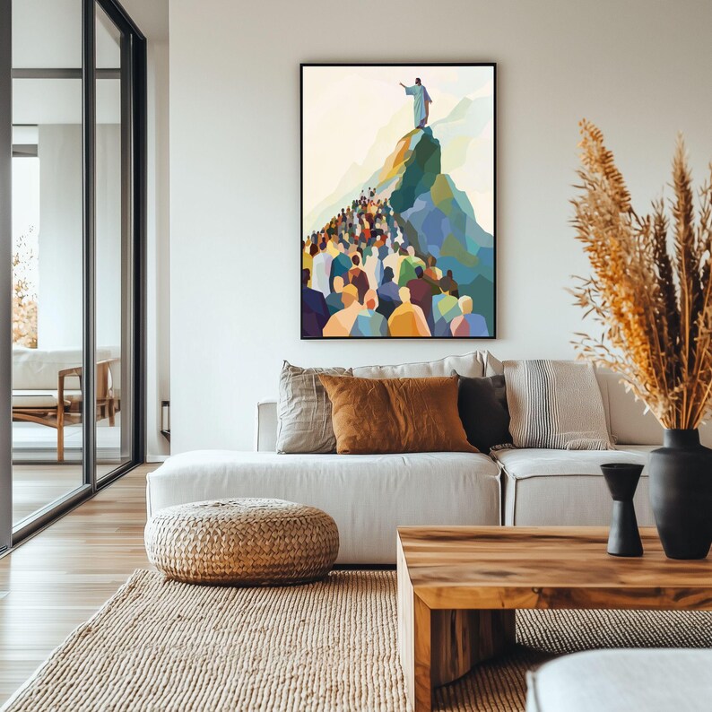 Jesus Feeds the 5000 Wall Art, DIGITAL PRINT, Jesus Printable Art ...