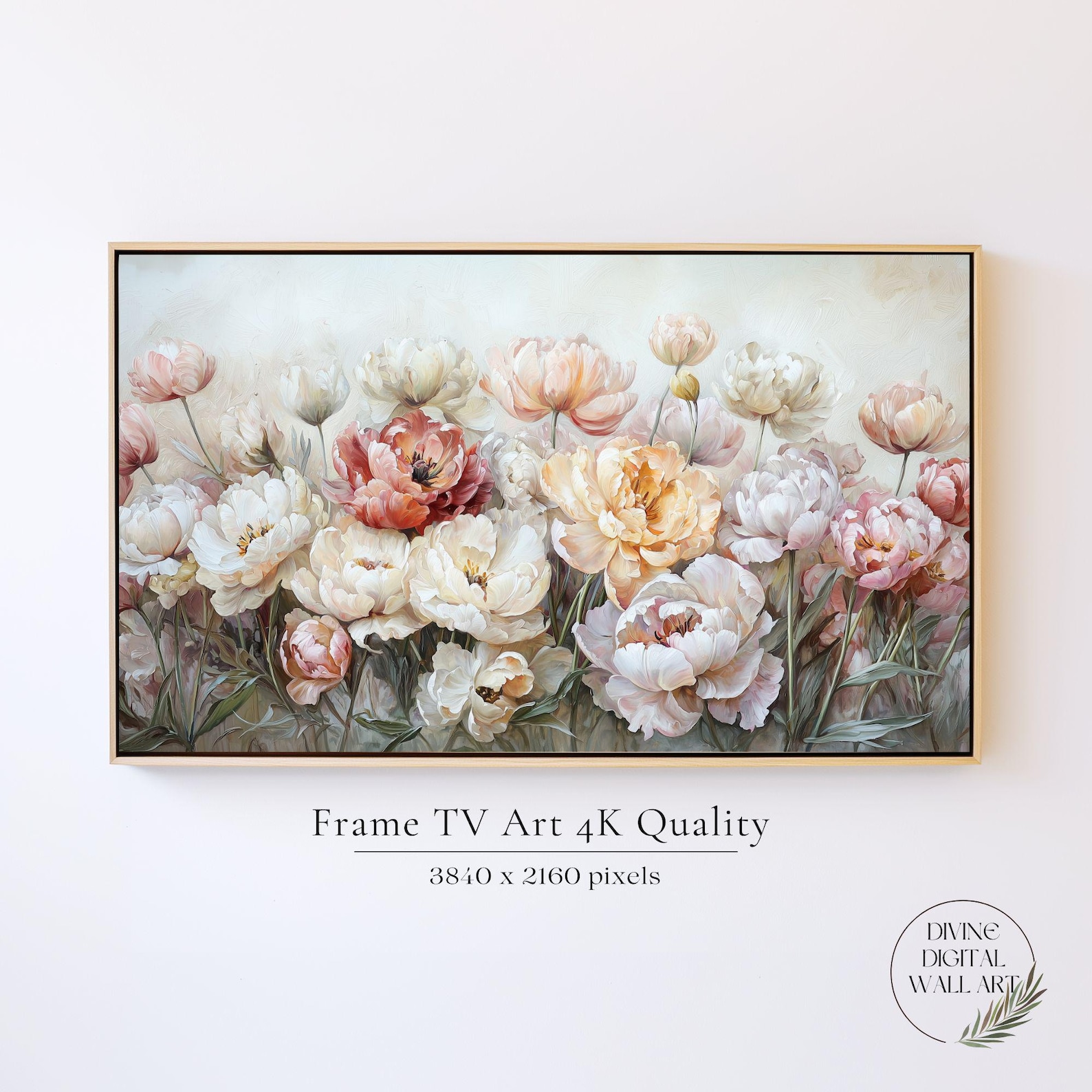 Spring Art Frame TV, Samsung Frame TV Art, Summer Wildflowers Abstract ...