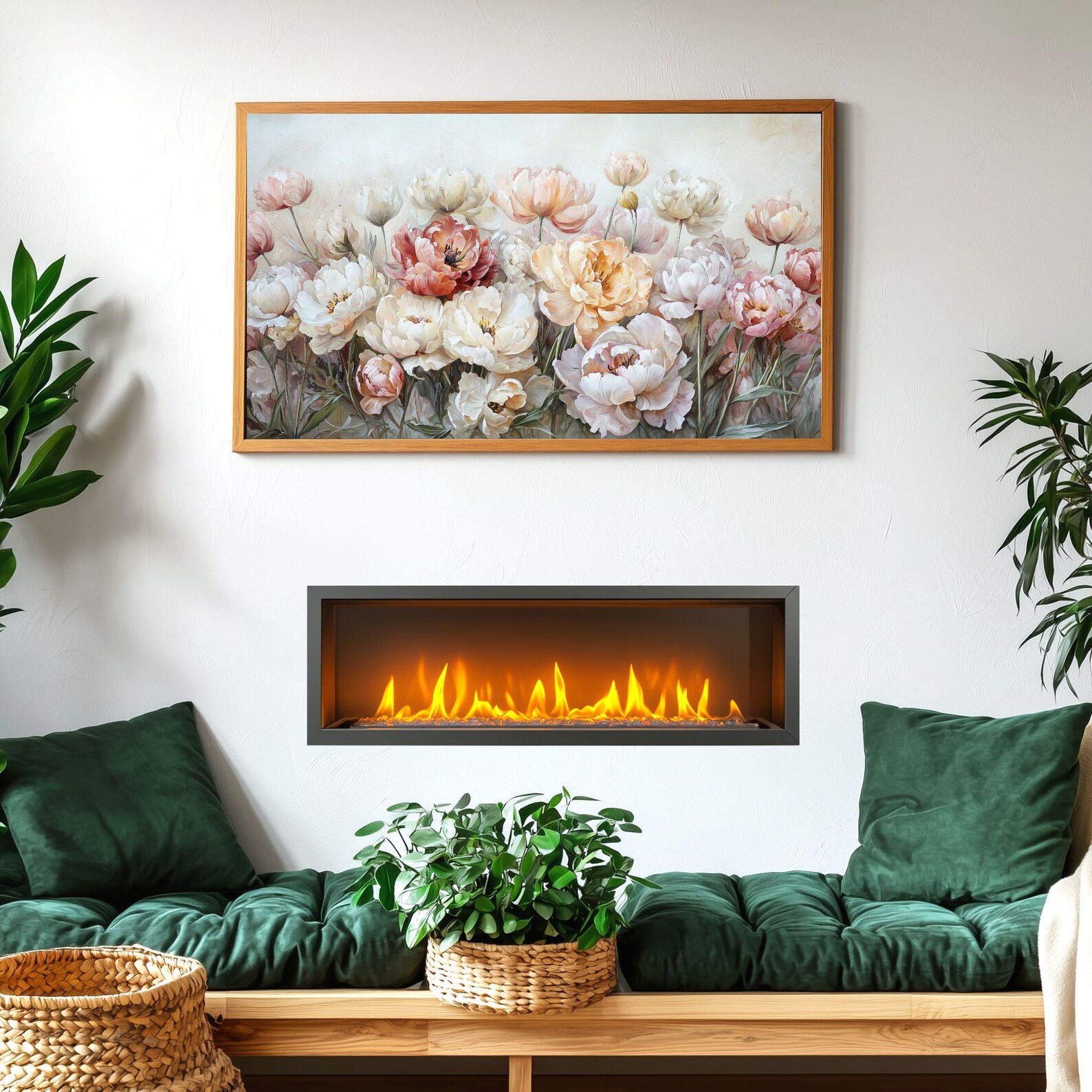 Spring Art Frame TV, Samsung Frame TV Art, Summer Wildflowers Abstract ...