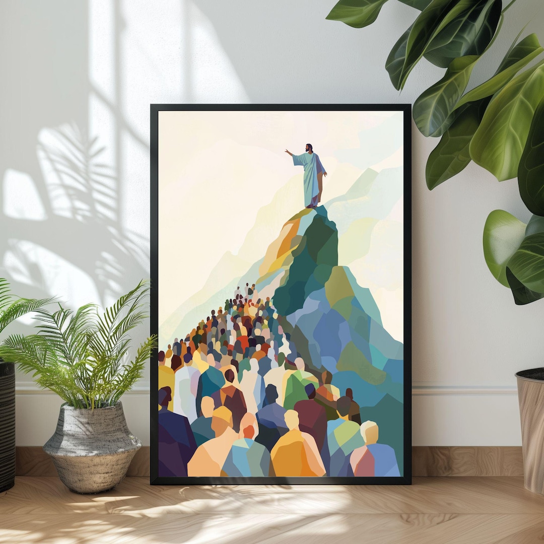 Jesus Feeds the 5000 Wall Art, DIGITAL PRINT, Jesus Printable Art ...