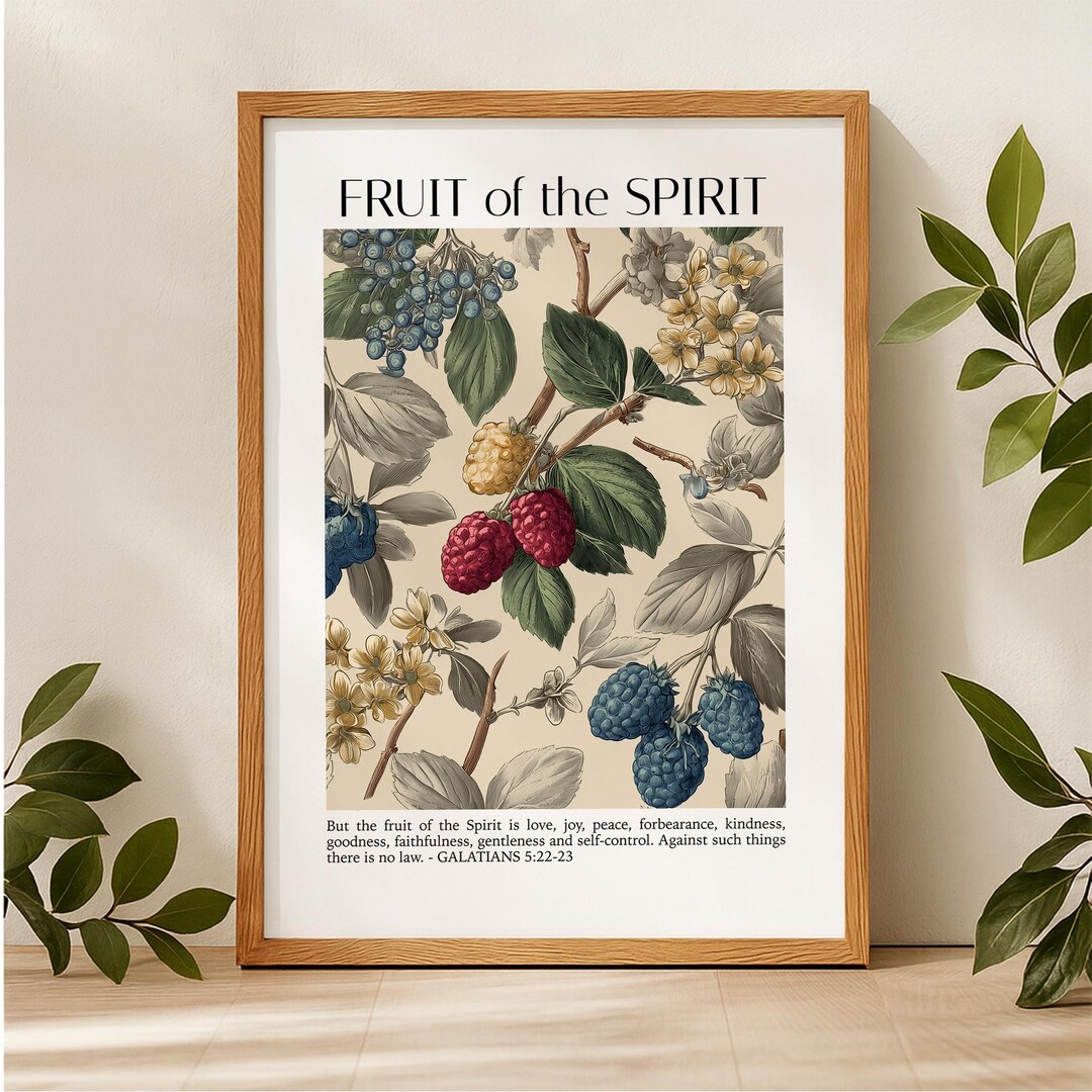 Fruit of the Spirit Wall Art, Scripture Wall Art, Galatians 5:22 ...