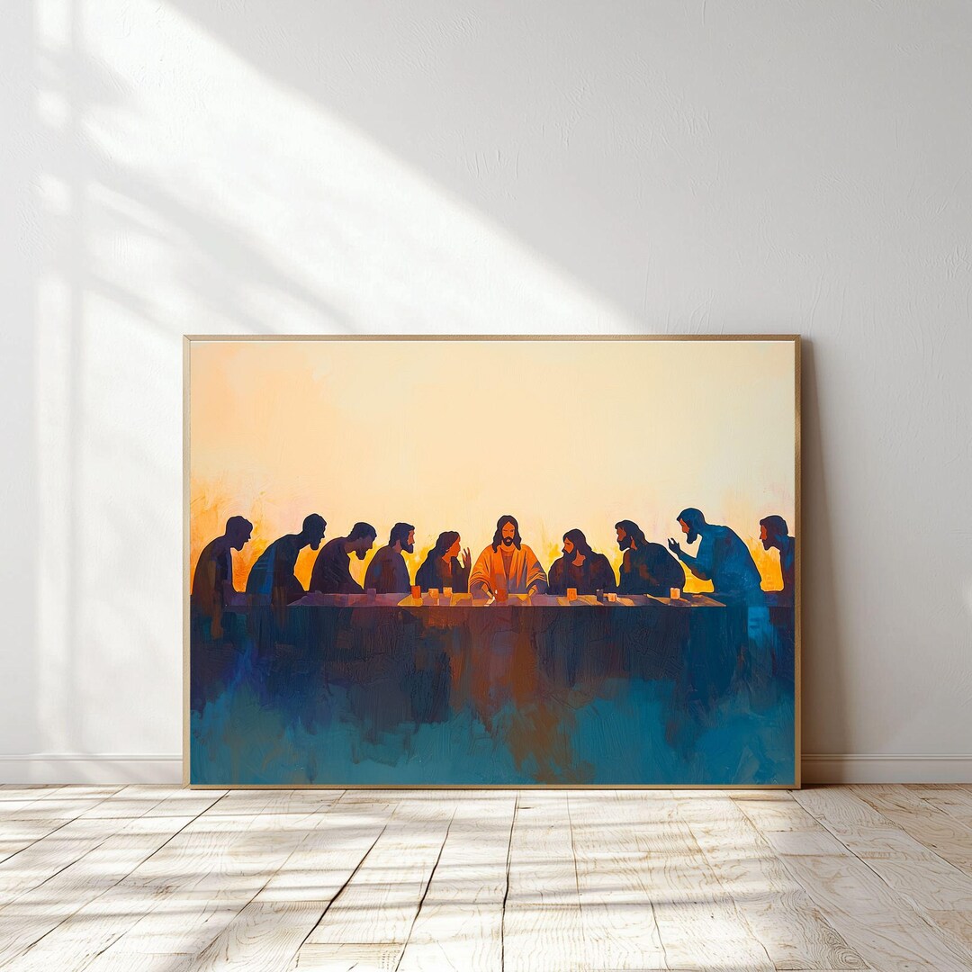Last Supper Wall Art, Printable Christian Artwork, Jesus Art, Twelve ...