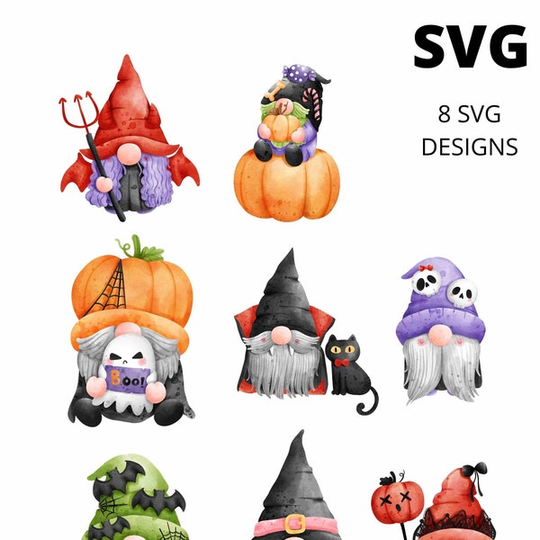 Halloween Gnome Svg - Etsy