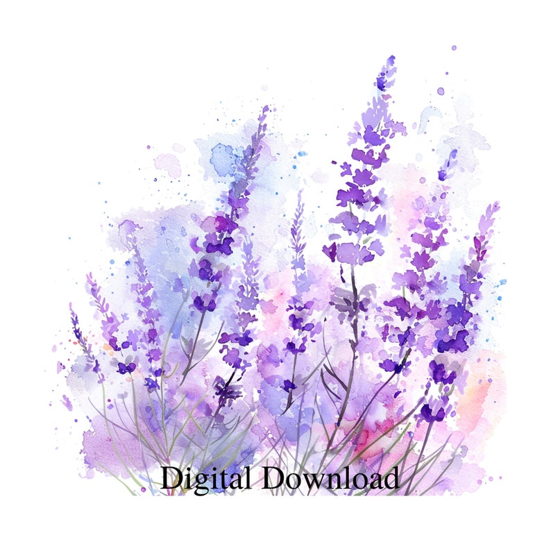 Lavender Digital Paper Background, Purple Floral Textures Wallpaper ...
