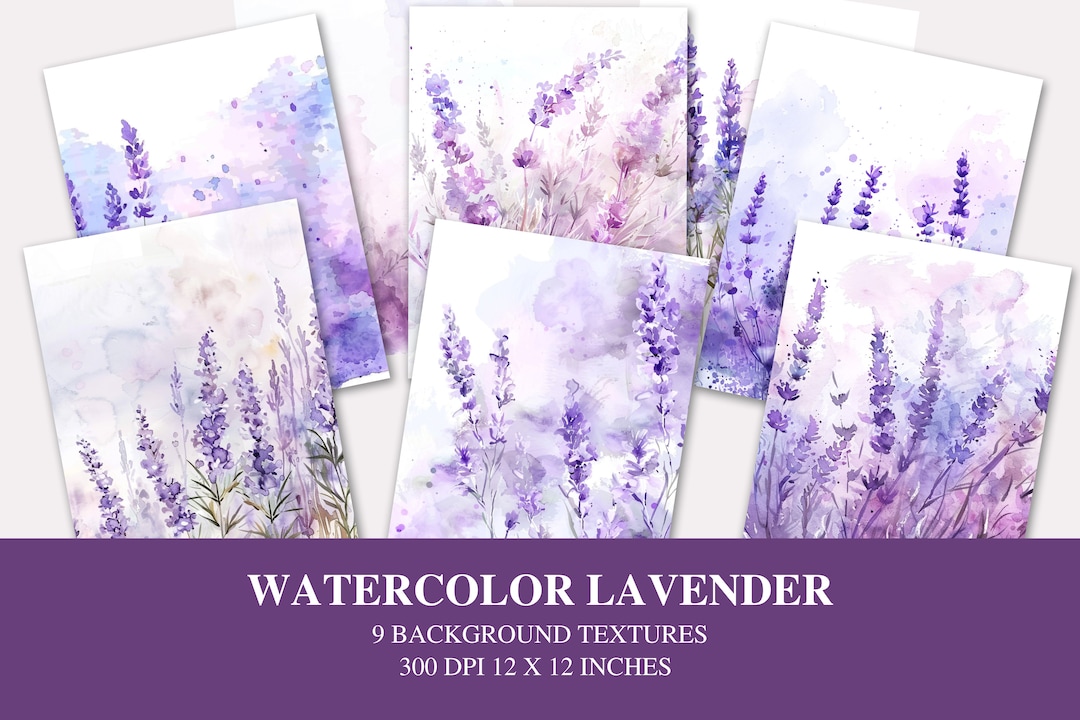 Lavender Digital Paper Background, Purple Floral Textures Wallpaper ...