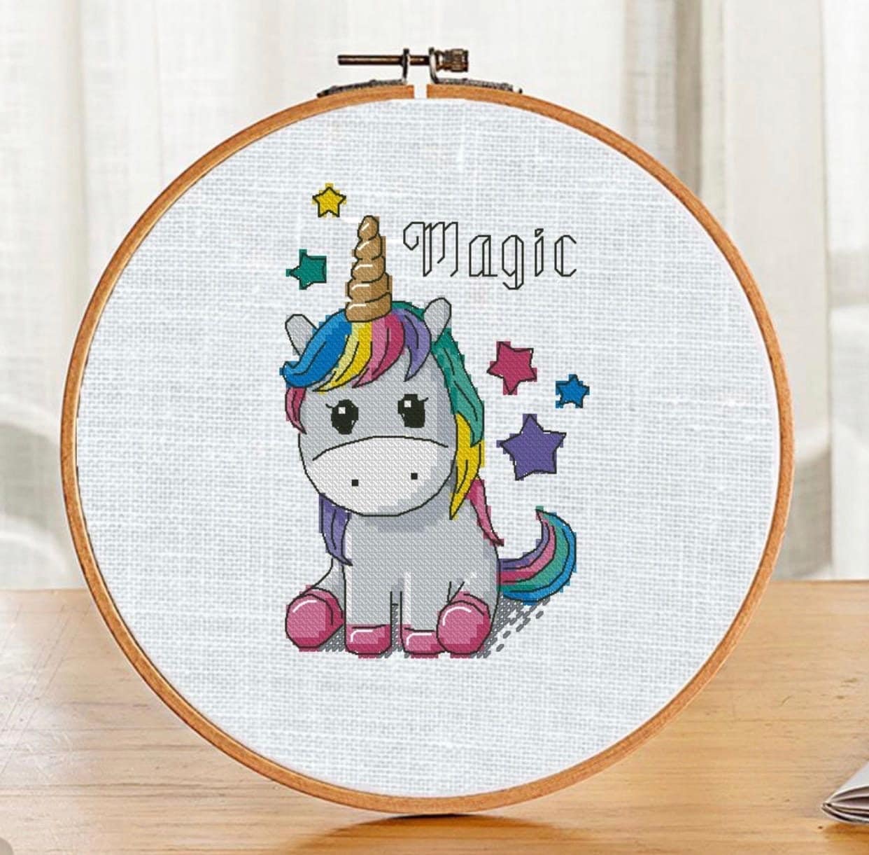Unicorn Cross Stitch Pattern PDF, Magic Unicorn Pattern PDF, Embroidery ...