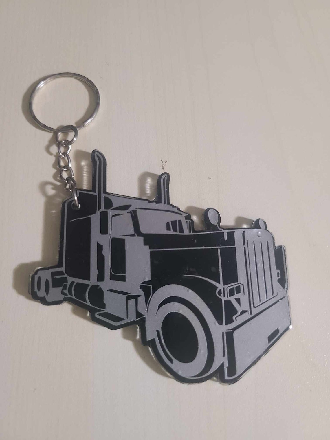 Semi Truck Keychain/ Truck Driver Key Ring - Etsy