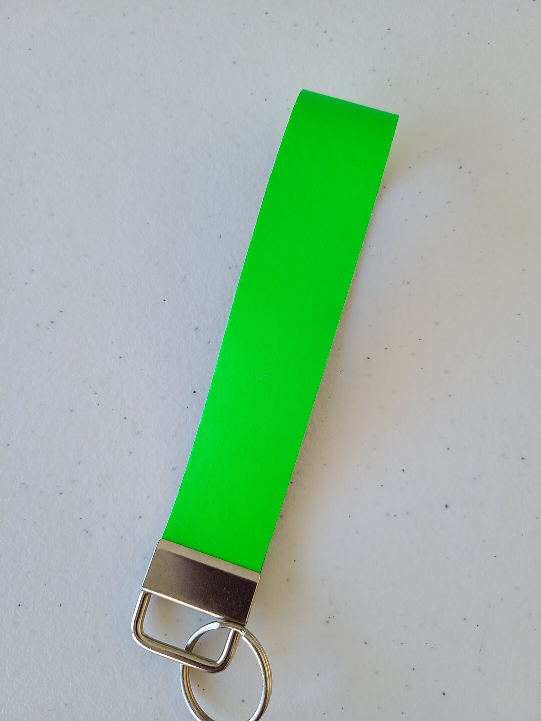 Neon Green Faux Leather Key Fob - Etsy
