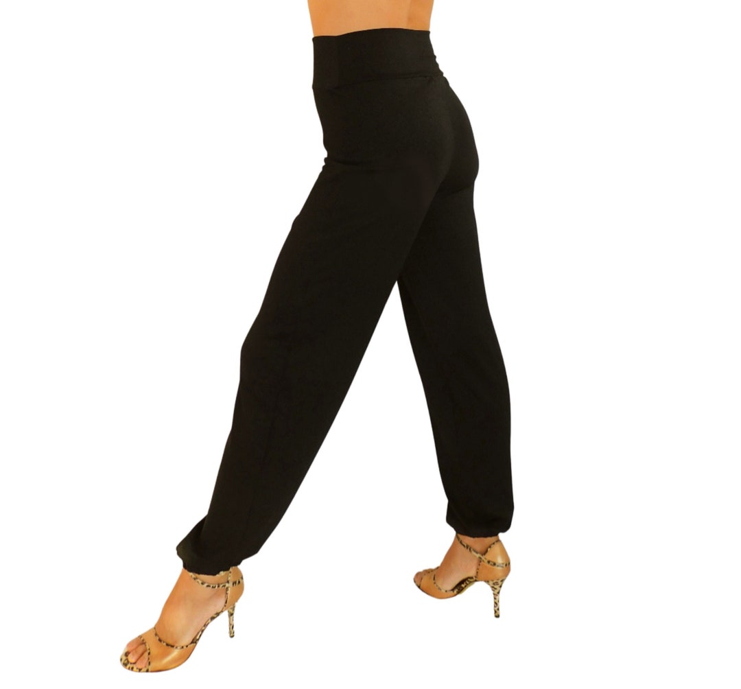 Tango Pants, Black Glitter Jersey, Harem Pants - Etsy