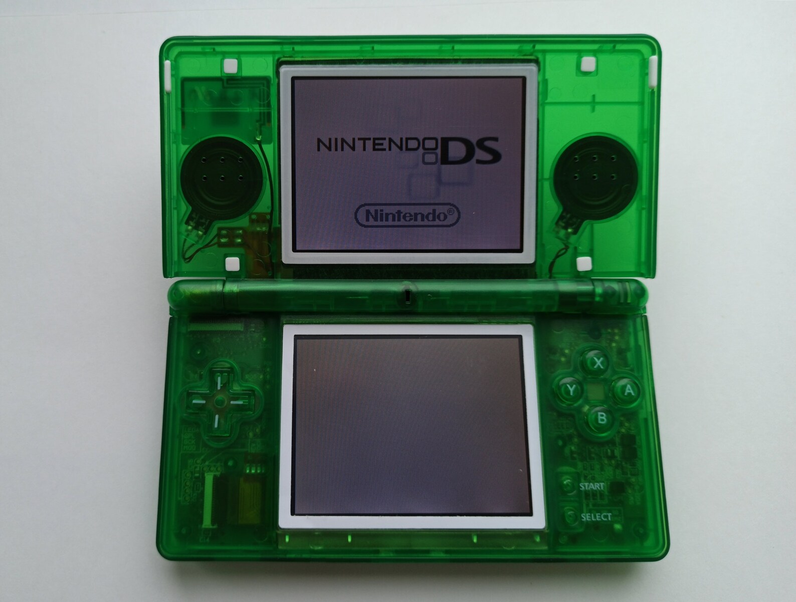 Custom transparent green Nintendo DS lite Console modded | Etsy