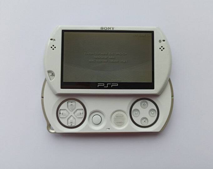 Custom PSP Go Console Modded With New White Housing Shell and Micro Sd ...