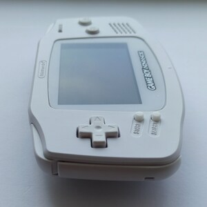 All White Custom Modded Game Boy Advance IPS Backlit Screen ...