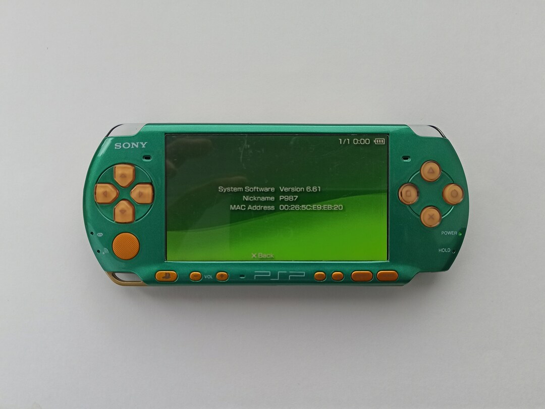 Custom PSP Console Modded With New Green Housing Shell Sony Play ...