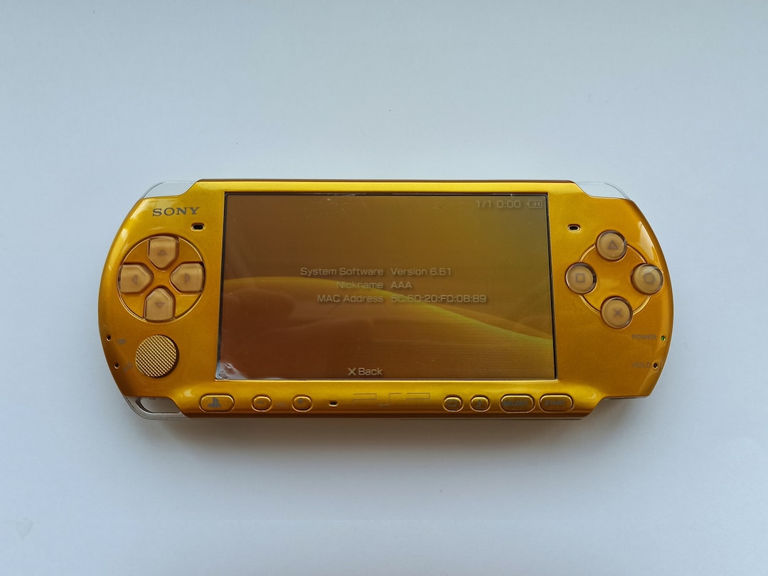 Custom Psp Console Modded With New Gold Housing Shell Sony Play Station
