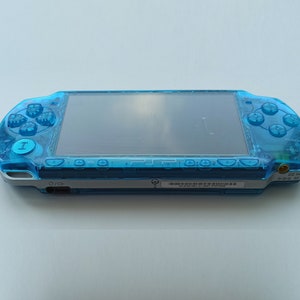 Custom PSP Console Modded With New Clear Blue Housing Shell Sony Play ...