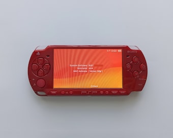 Transparent Pink Sony PSP 1000 Console Mint Condition Custom Modded ...