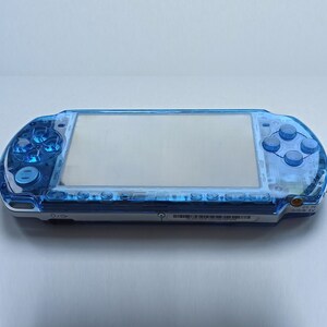 Custom PSP Console Modded With New Clear Blue Housing Shell Sony Play ...