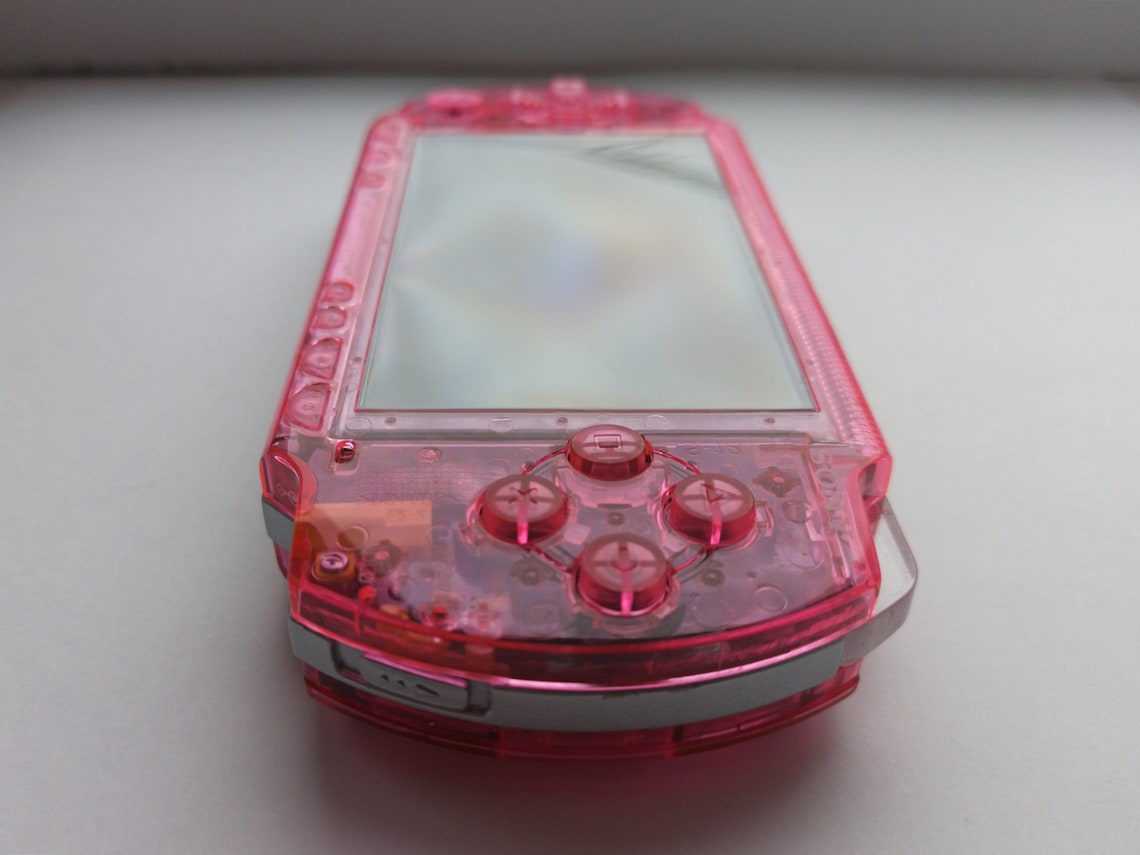 Transparent pink Sony PSP 1000 console mint condition custom | Etsy