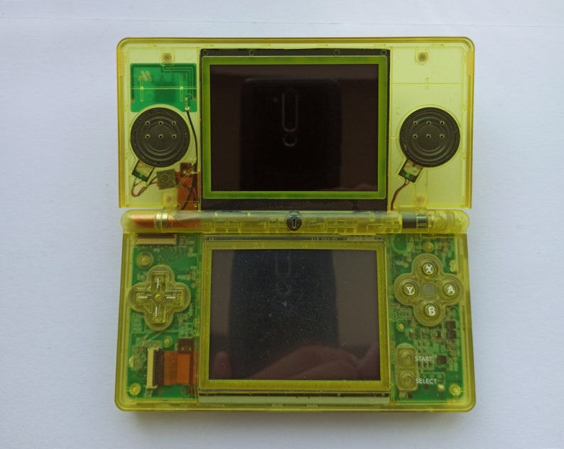 Nintendo DS Lite Console Custom Modded With Transparent Yellow | Etsy