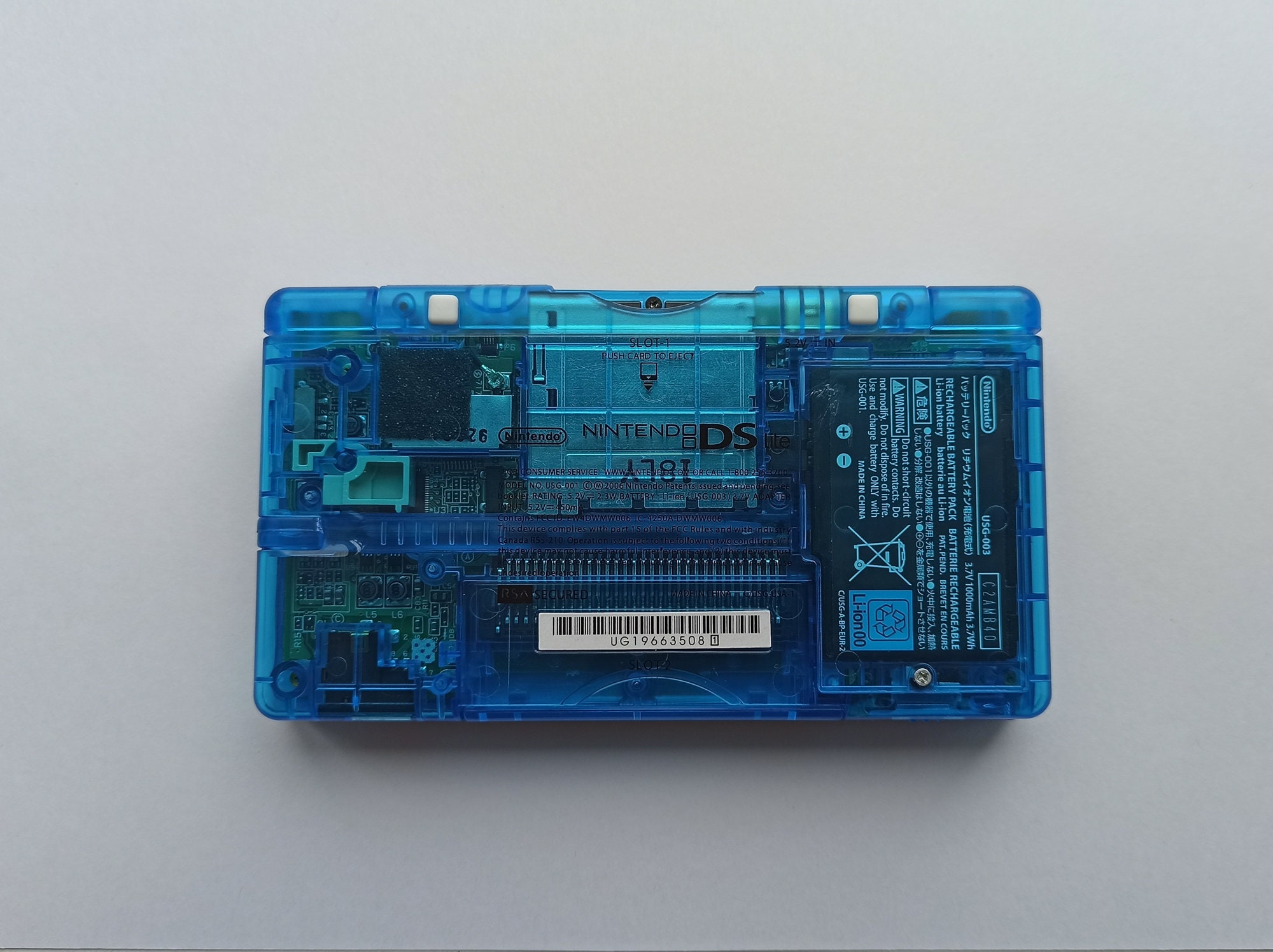 Nintendo DS Lite Console Custom Modded With Transparent Blue | Etsy