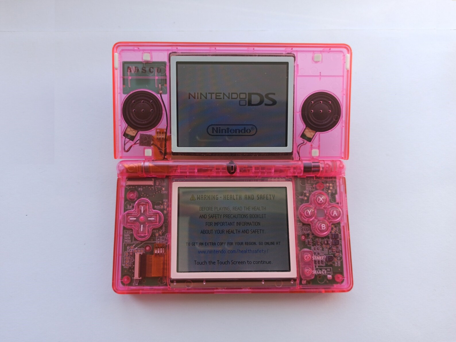 Custom transparent pink Nintendo DS lite Console modded with | Etsy
