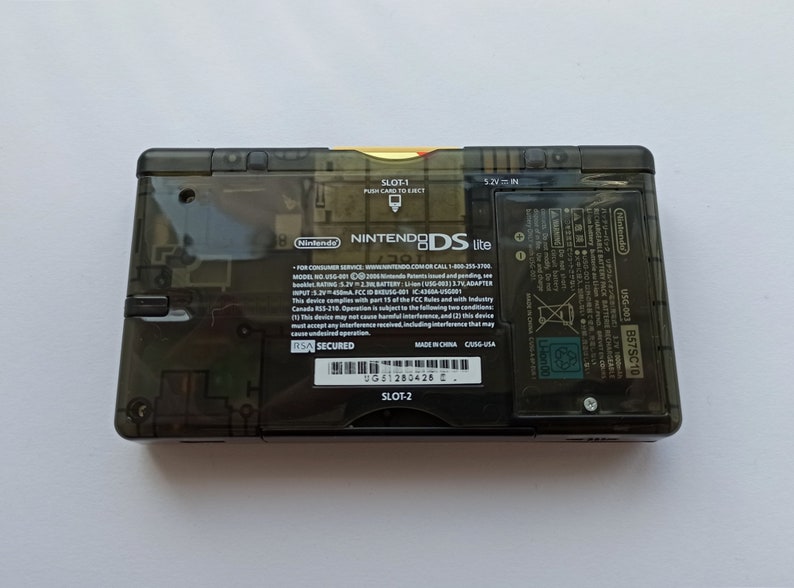 Nintendo DS Lite Console Custom Modded With Transparent Black - Etsy