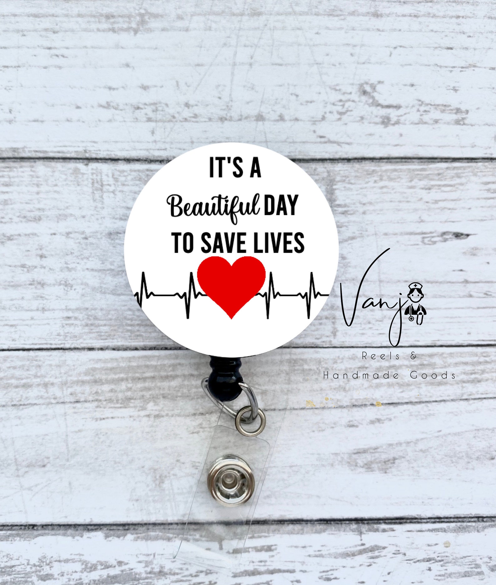 Its A Beautiful Day to Save Lives Badge Reel Retractable - Etsy