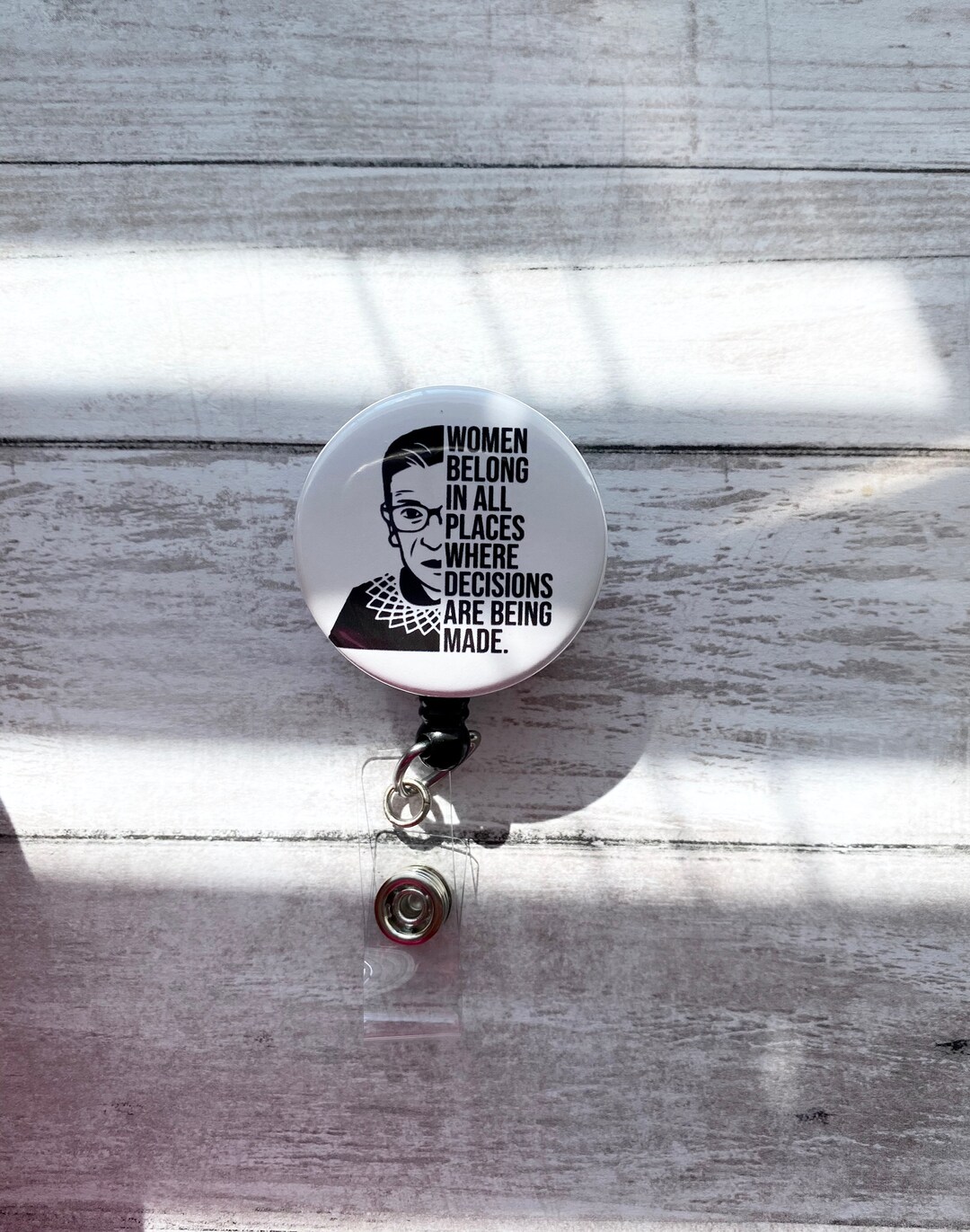 RBG Ruth Ginsburg Badge Reel Rectractable for Everyone |women Belongs ...
