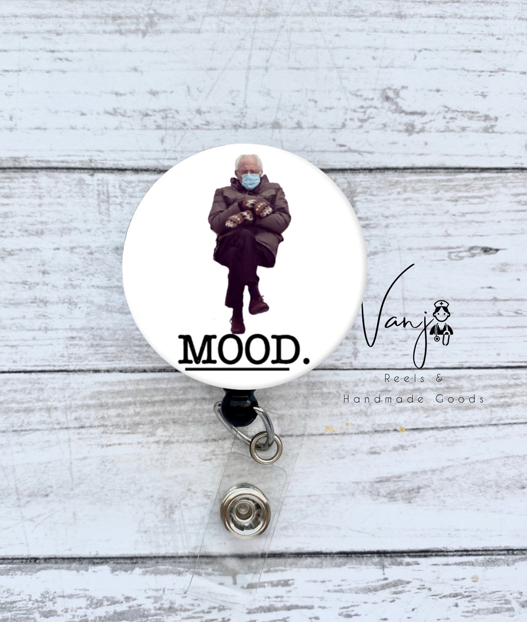 Bernie Sanders Mood Badge Reel Retractable - Etsy