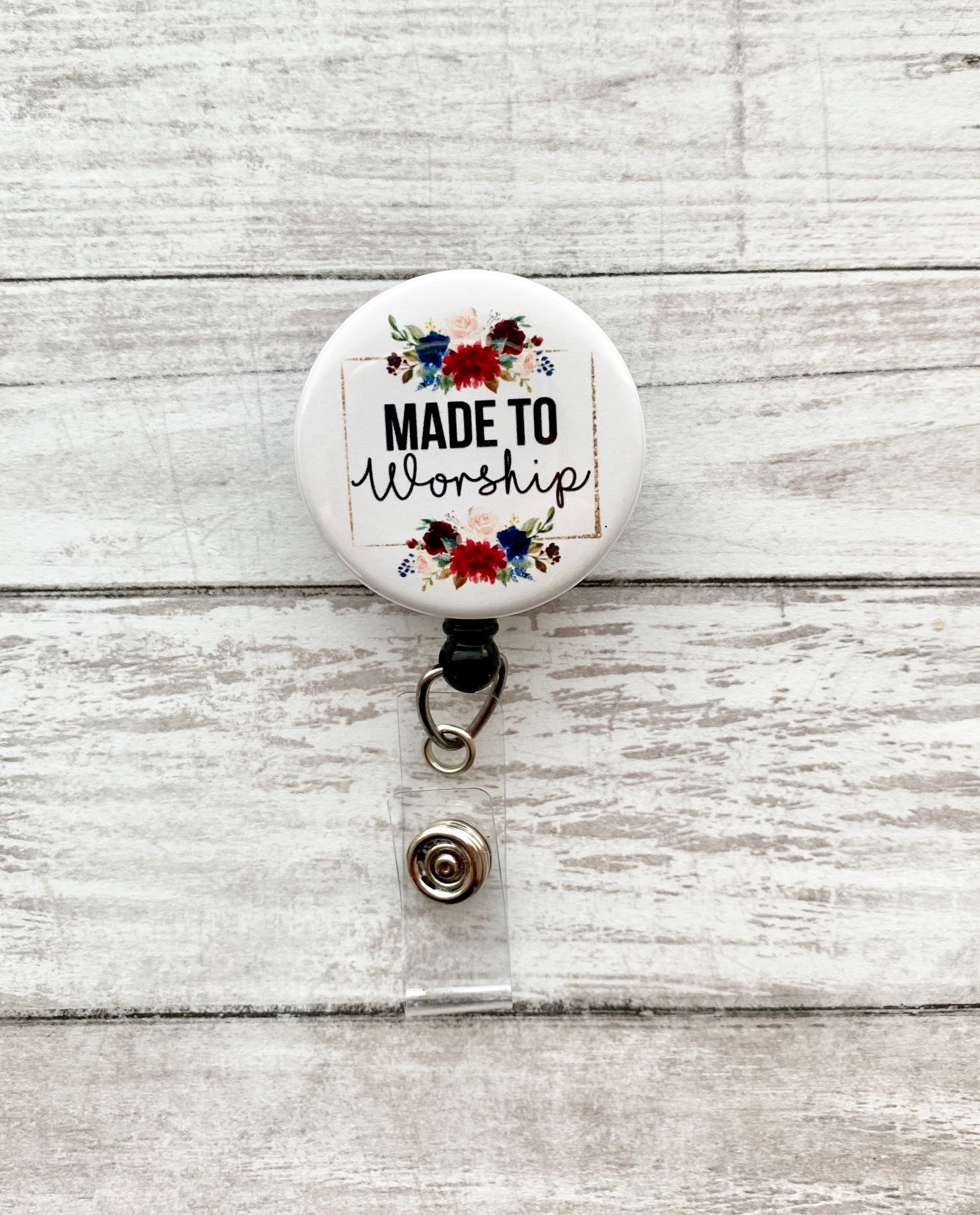 Made to Worship Biblical Badge Bible Inspirational Badge - Etsy