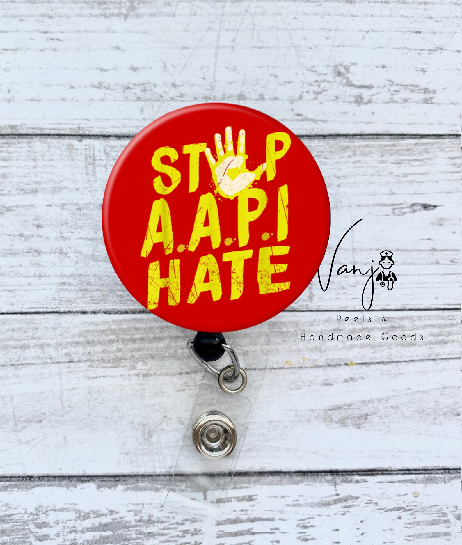 STOP AAPI HATE Badge Reel Asian American Support Badge Reel - Etsy