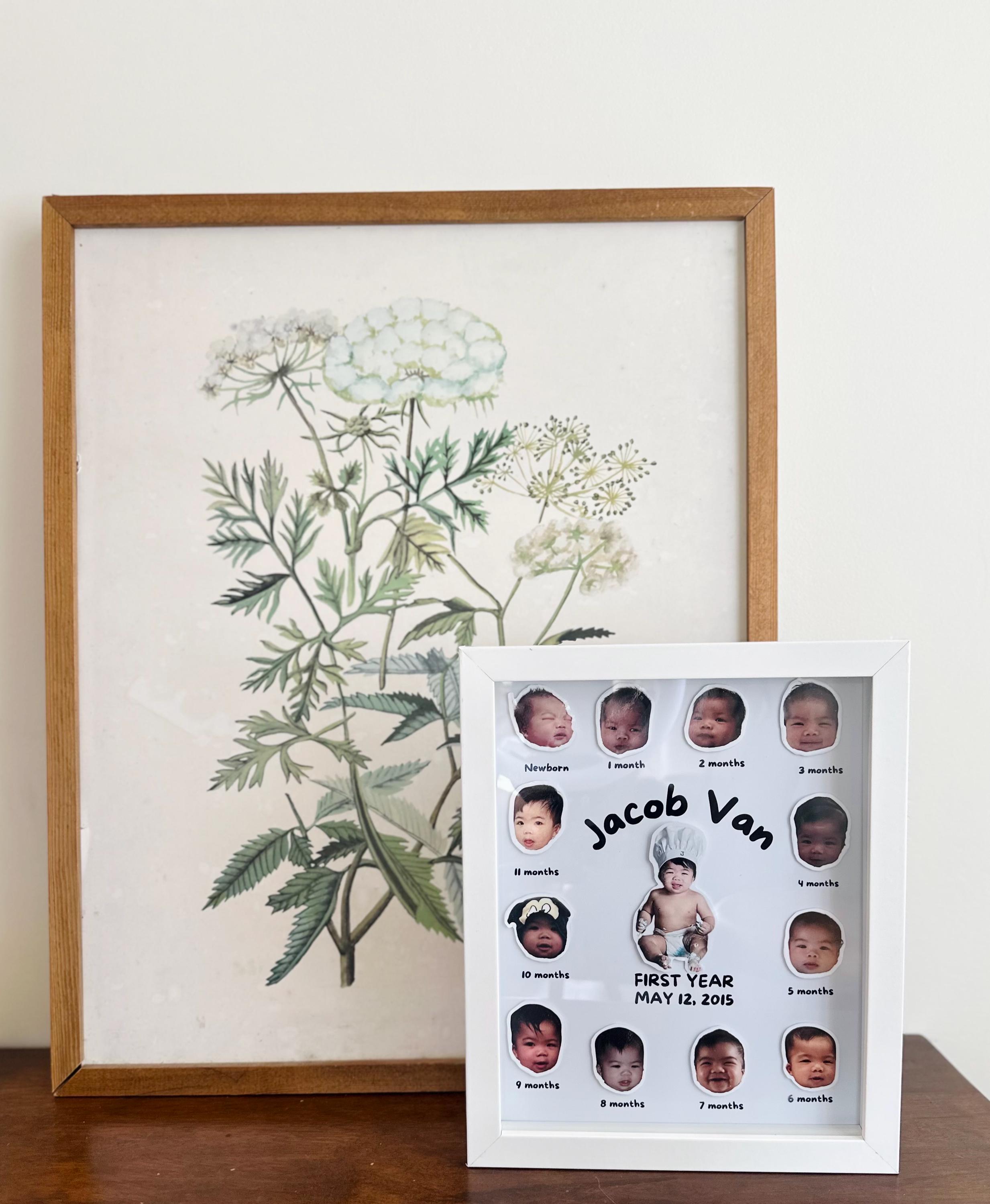 Monthly Frame Baby First Year Personalized/ 3D Monthly Milestone With ...