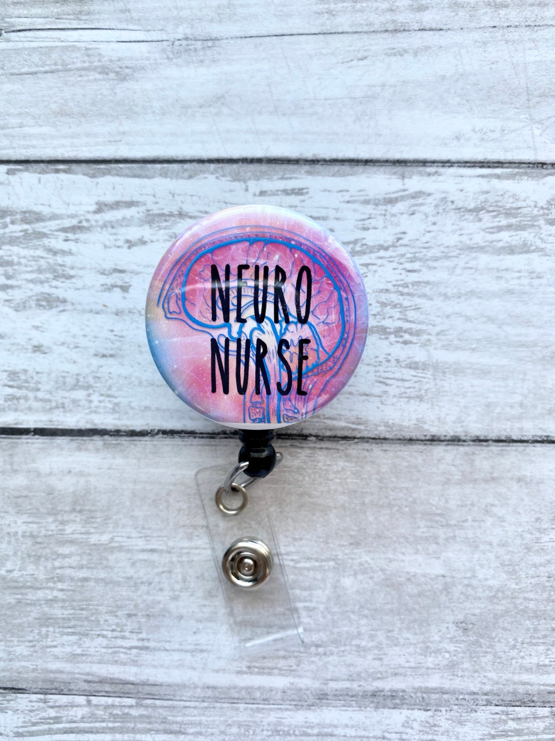 Neuro Nurse Badge Retractable ID/ Nursing Badge/stroke Nurse/unit Badge ...