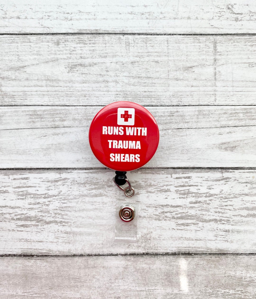 Trauma Nurse ER Badge Reel Retractable - Etsy