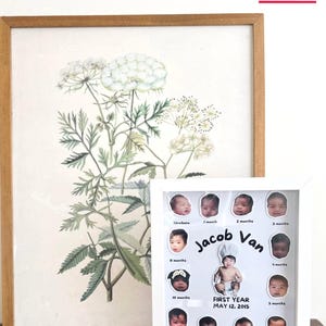 Monthly Frame Baby First Year Personalized/ 3D Monthly Milestone With ...