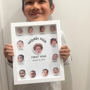 Monthly Frame Baby First Year Personalized/ 3D Monthly Milestone With ...