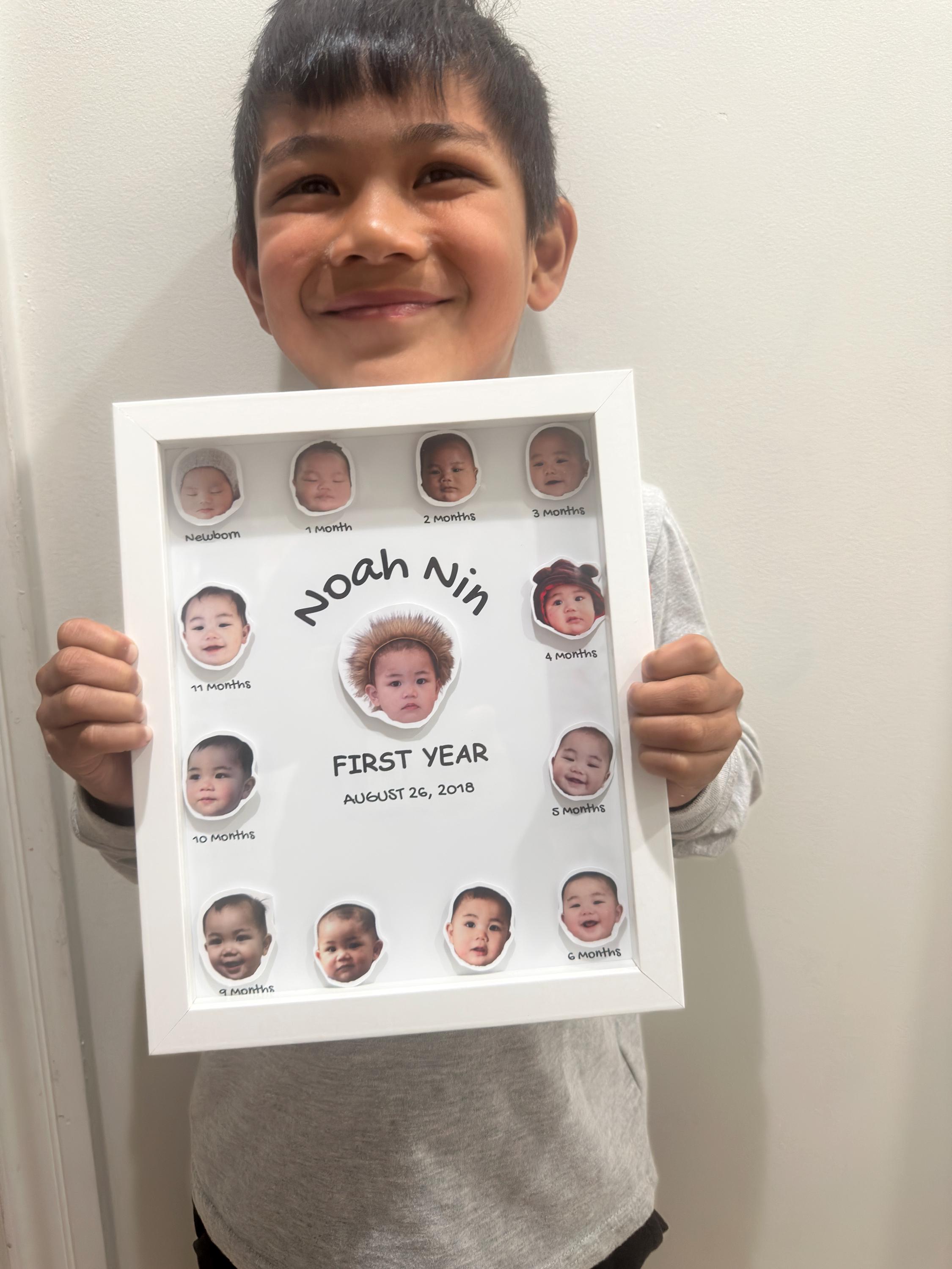 Monthly Frame Baby First Year Personalized/ 3D Monthly Milestone With ...