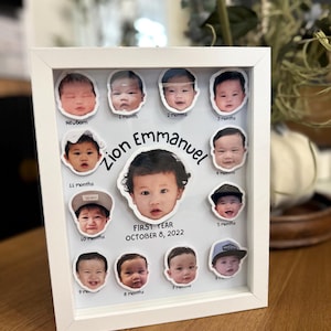 Monthly Frame Baby First Year Personalized/ 3D Monthly Milestone With ...
