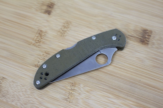 Spyderco Delica 4 Skinny Micarta Scales/handles | Etsy